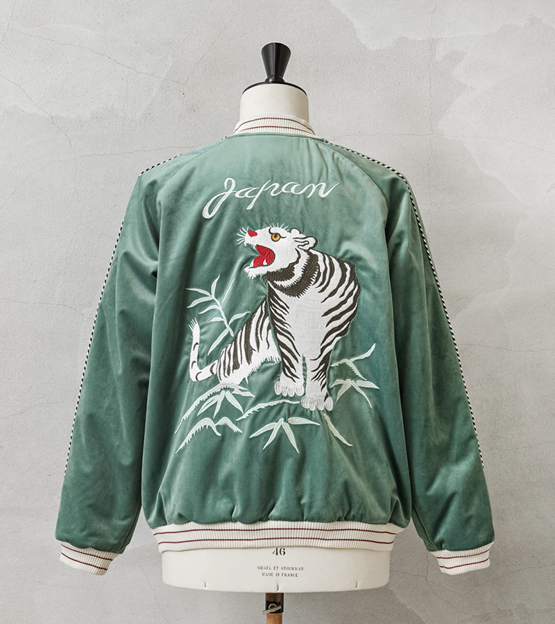 HOUSTON ヒューストン 51522 別珍 スーベニアジャケット TIGER【R】 ミリタリーファッション